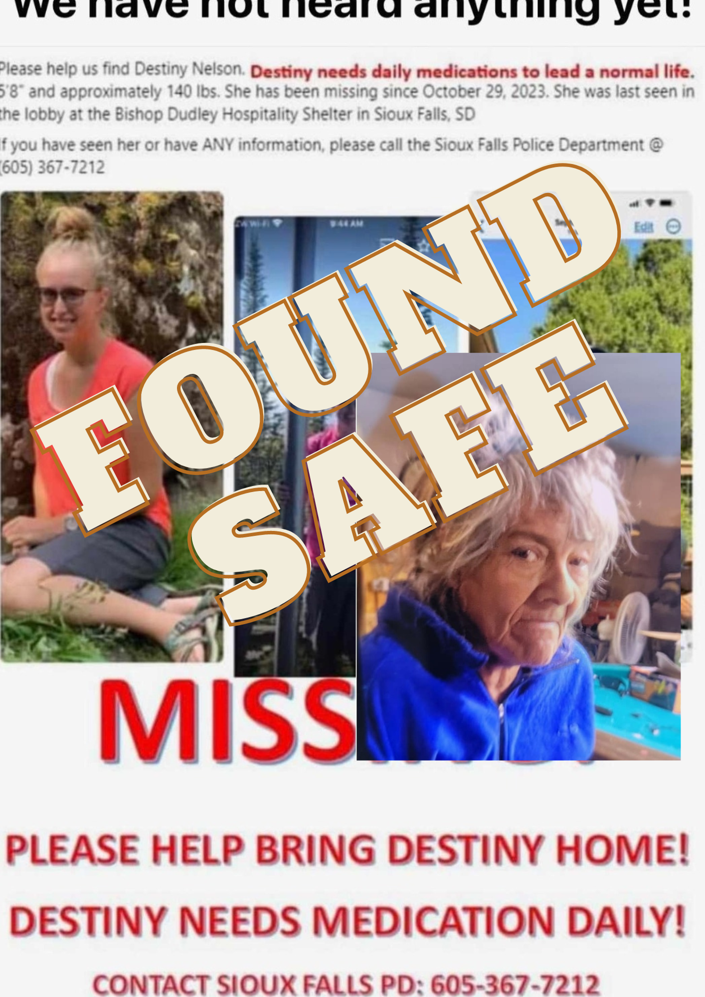 MISSING; Destiny Nelson (FOUND) – Hale Multimedia LLC