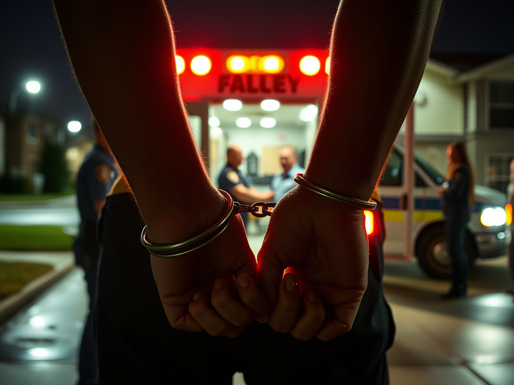 capture-a-tense-scene-depicting-a-nighttime-police-arrest-outside ...