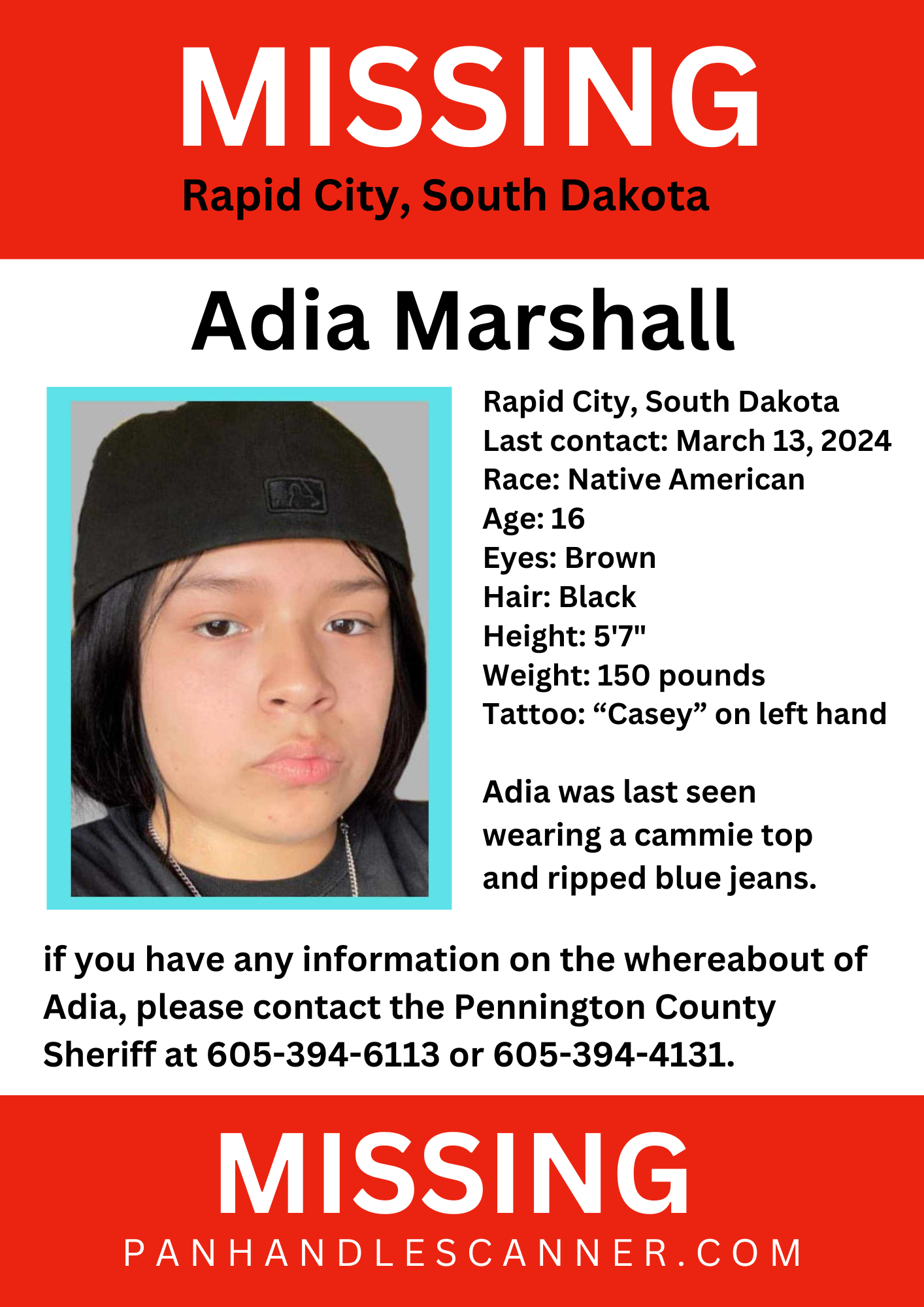 Missing_AdiaMarshall-Poster – Daily News by Hale Multimedia
