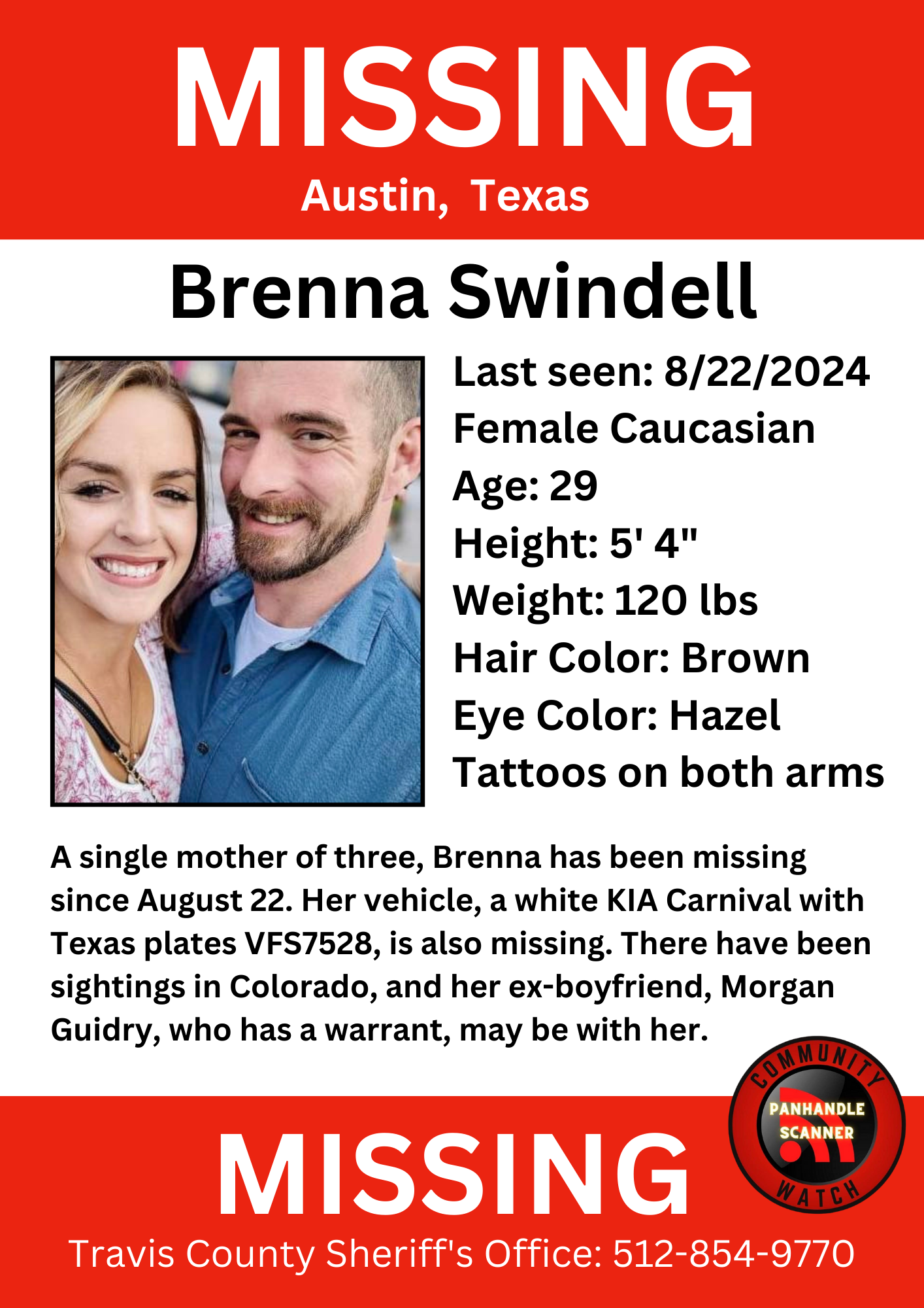 Missing Brenna Swindell Poster – Hale Multimedia