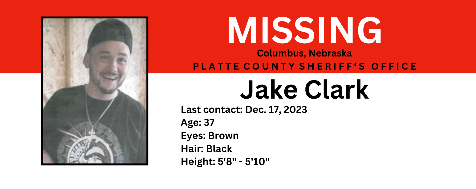 Missing Jake Clark banner – Hale Multimedia LLC