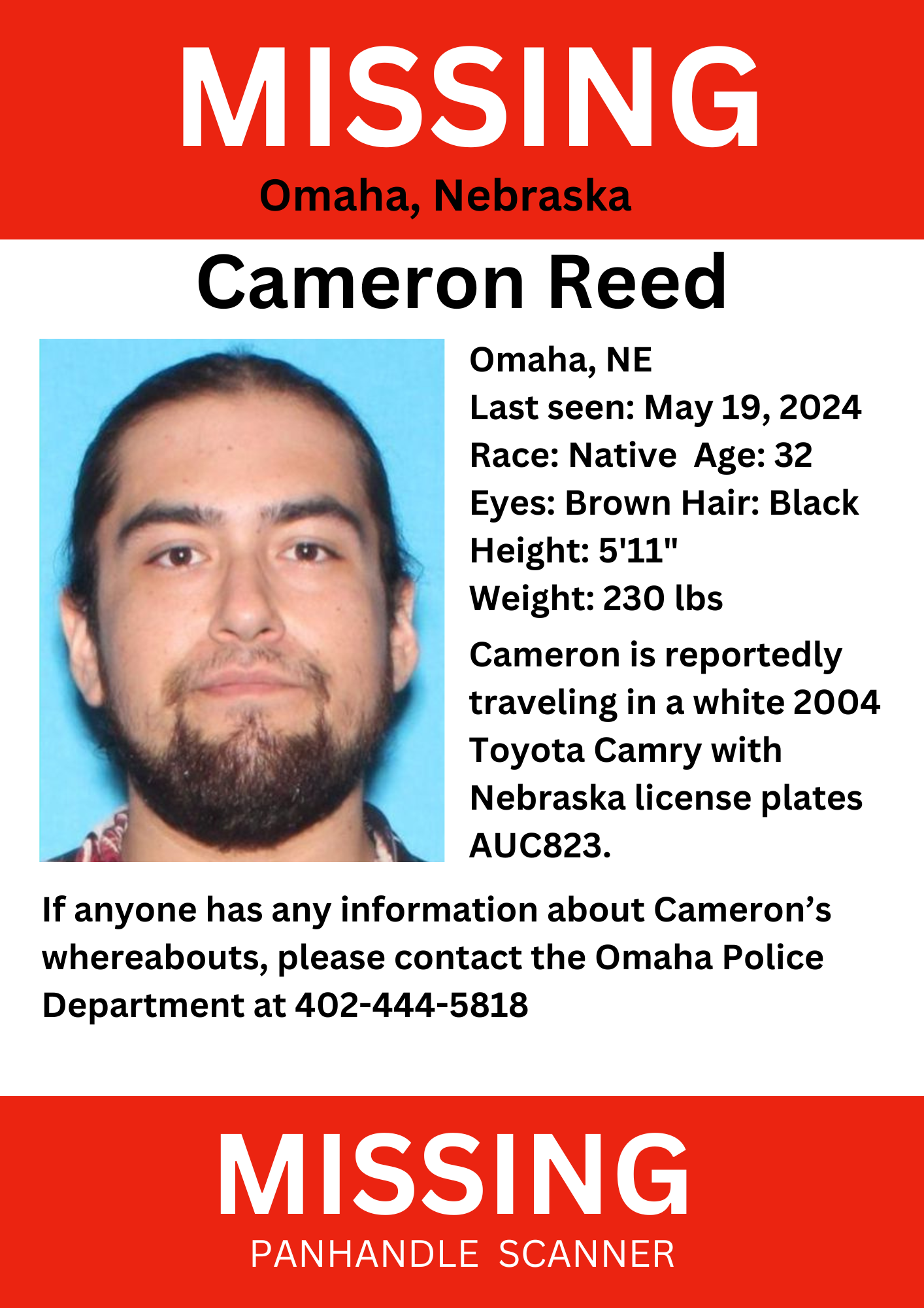 Missing-Cameron-Reed-Poster – Hale Multimedia